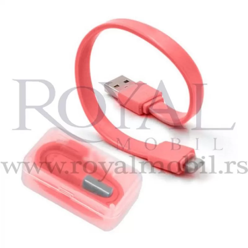 USB kabal CANDY 20cm micro roze - Royalmobil