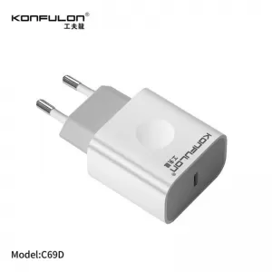 Kucni punjac KONFULON C69D (kuciste) Type-c PD 20W bela - Royalmobil